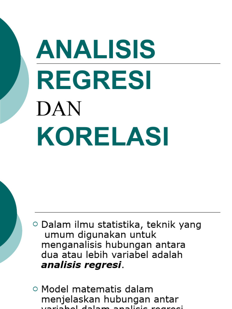 Panduan Regresi dan Korelasi | PDF