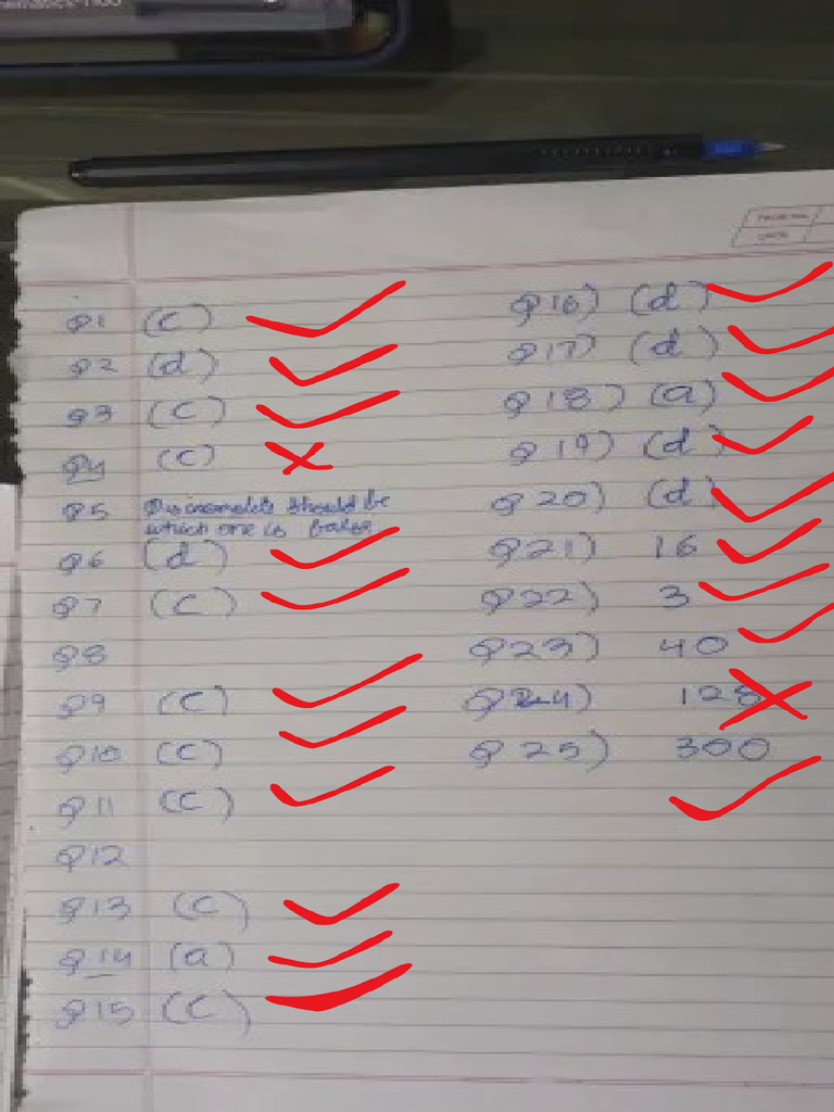 Yohan Maths Answer Sheet | PDF