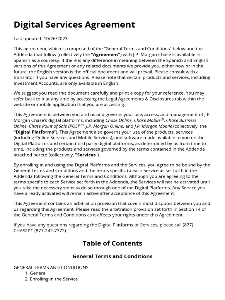 Digital Services Agreement | PDF | Arbitration | Legal Remedy