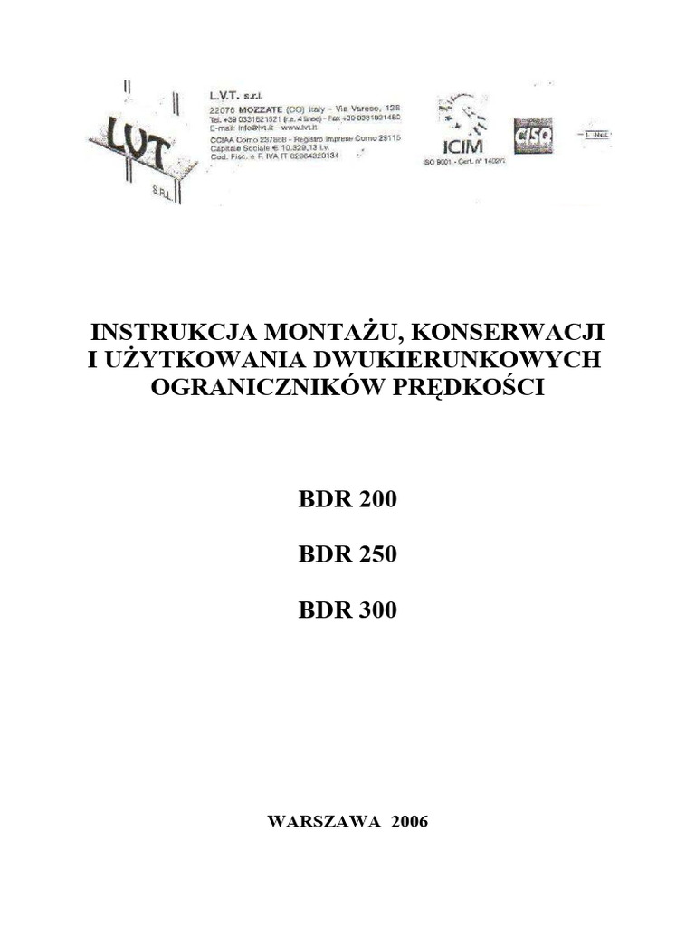 Ogranicznik Predkosci BDR | PDF