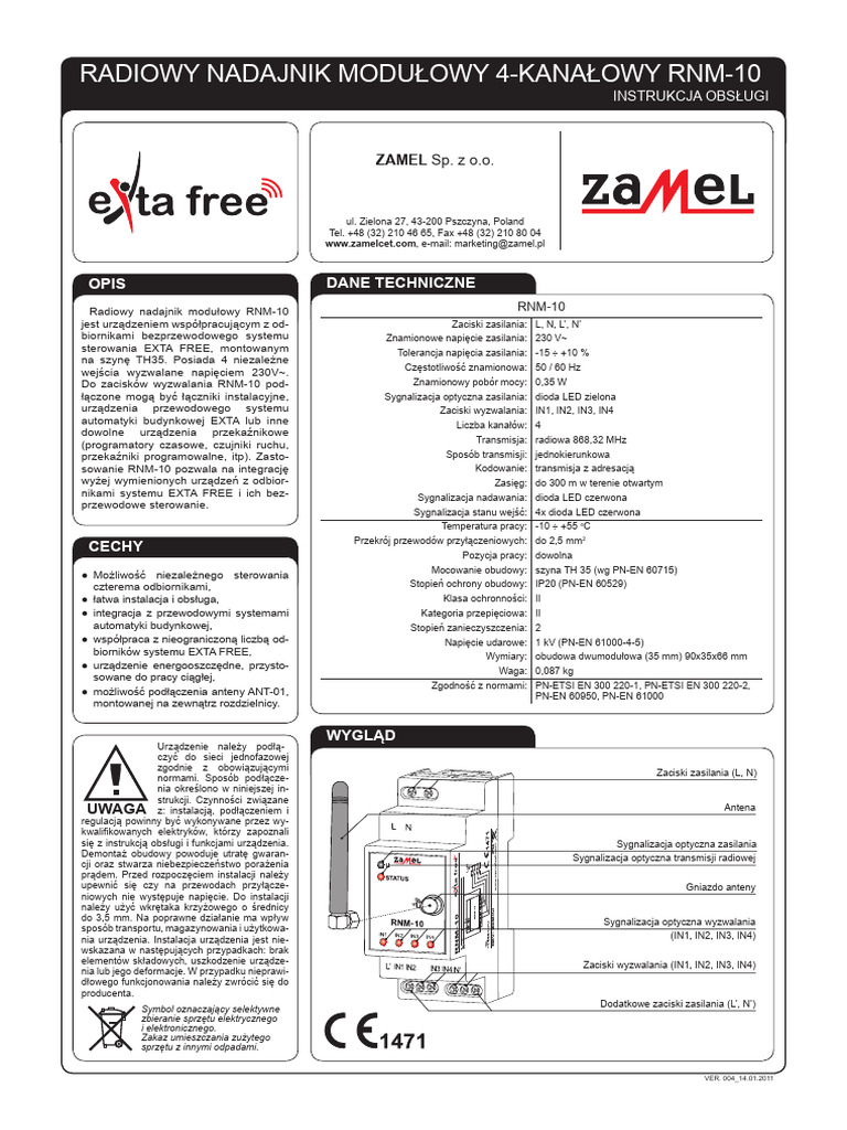 RNM 10 Instrukcja | PDF