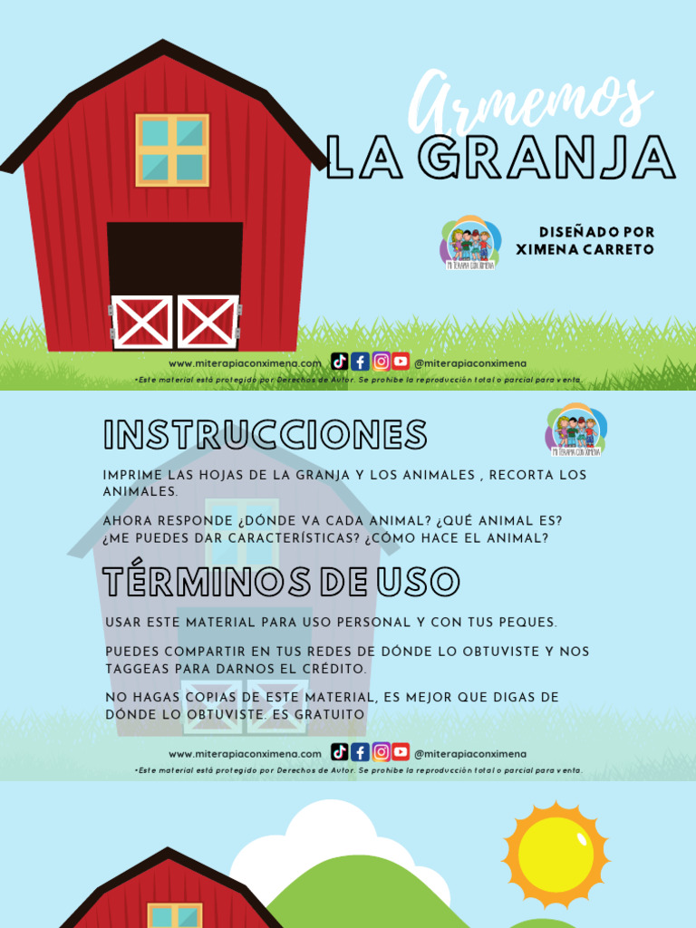 Actividad Educativa: La Granja y Animales | PDF