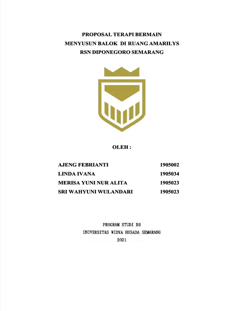 PDF Proposal Terapi Bermain Balok Compress | PDF