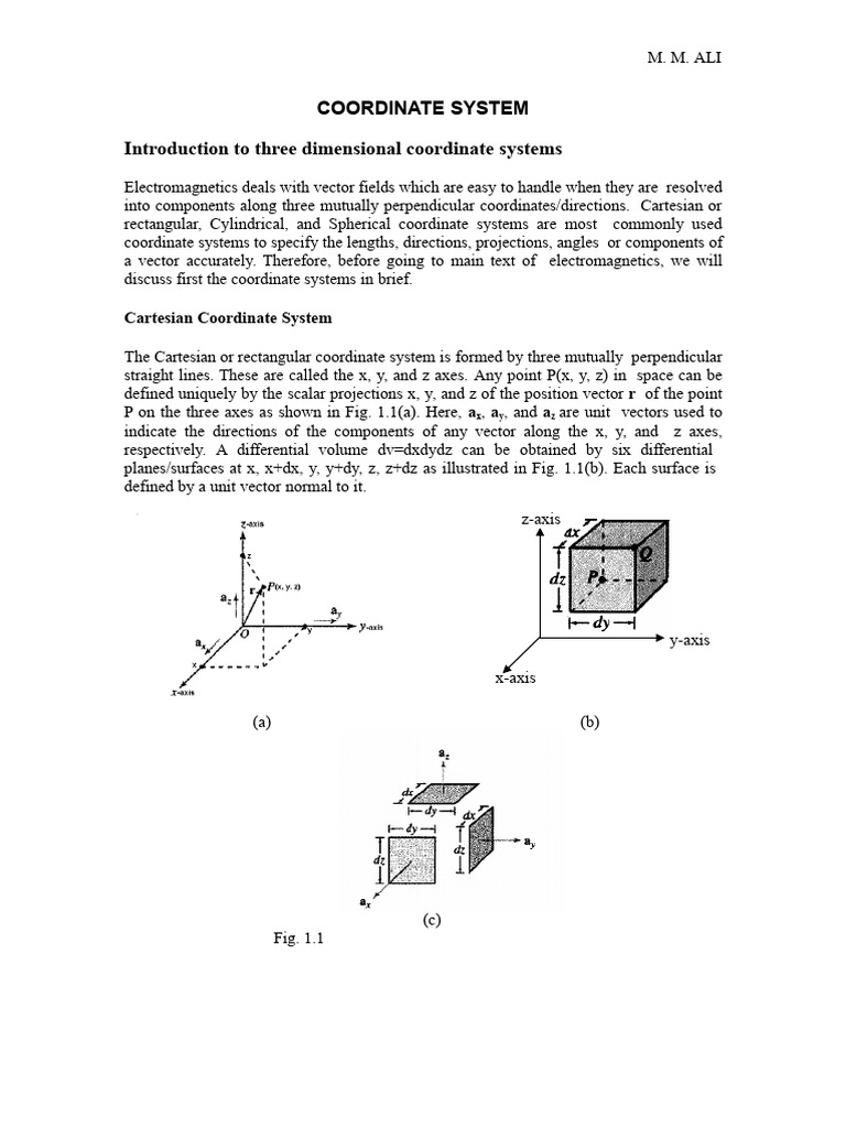 Electromagnetic Field All-4 | PDF | Cartesian Coordinate System ...