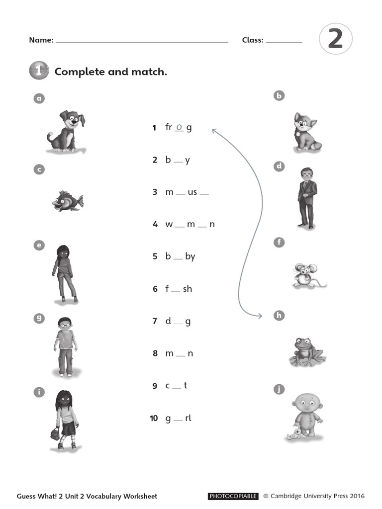 Guess What! 2 Unit 2 Worksheets | PDF