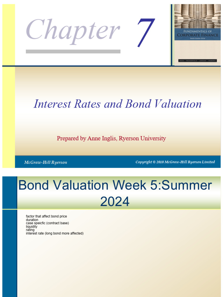 Week 5 Bond Valuation - Compatibility Mode | PDF | Bonds (Finance) | Present Value