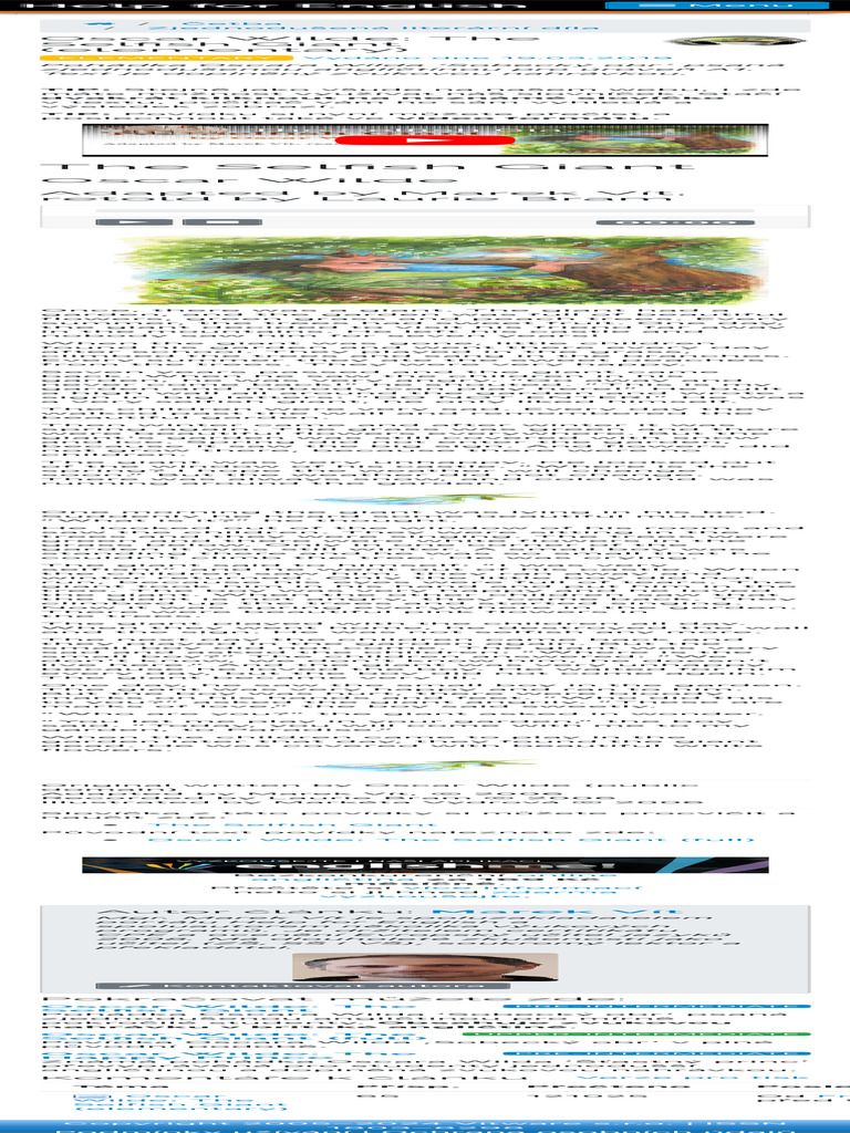 The Selfish Giant | PDF