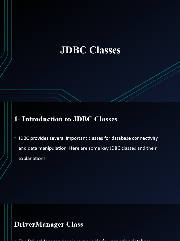 4 JDBC Classes | PDF | Databases | Software