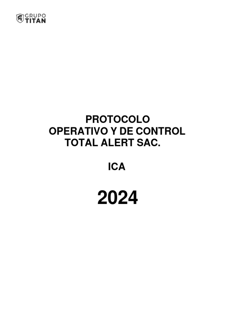 Protocolo Operativo Total Alert SAC 2024 | PDF | Valores | Business