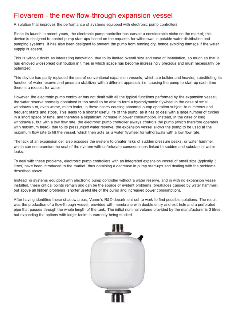 Copia de Expansion Vessels - Pressure Tanks - Varem - Technical Support ...