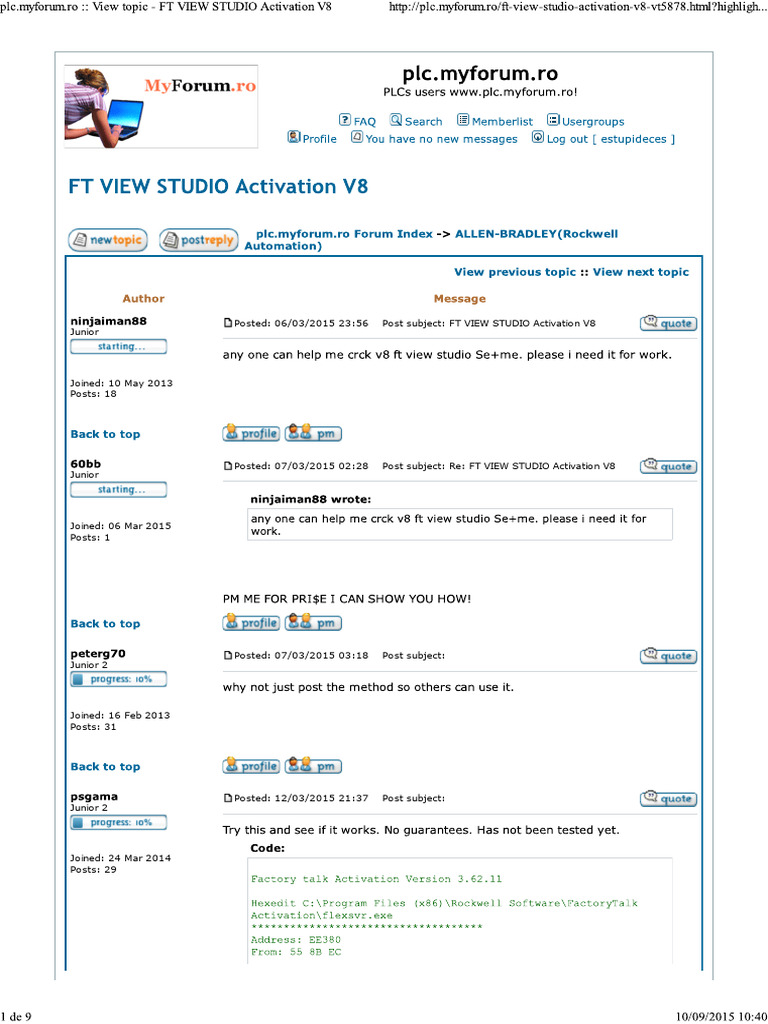 FT VIEW STUDIO Activation Discussion | PDF