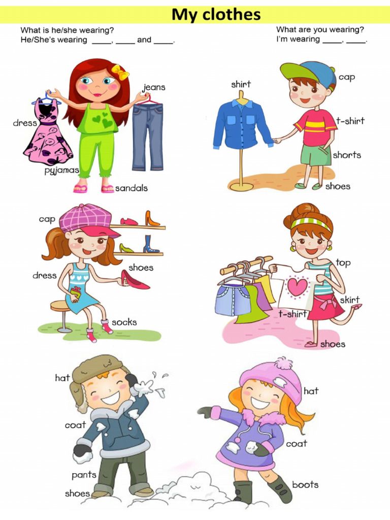 Clothes Pictionary | PDF