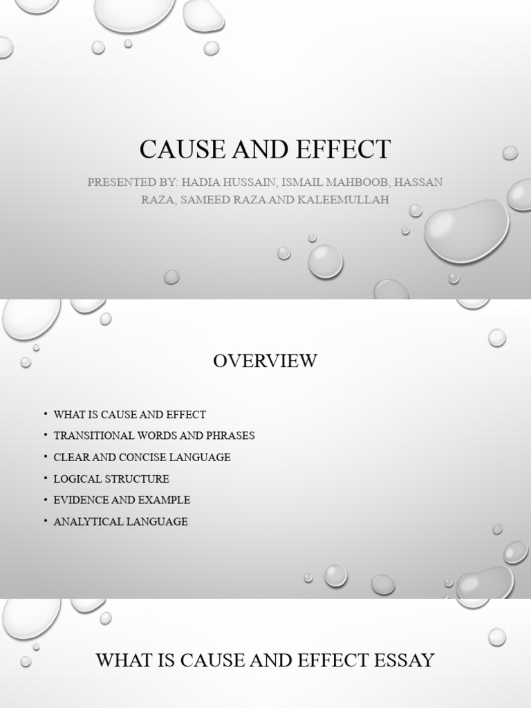 Cause and Effect | PDF | Causality | Essays