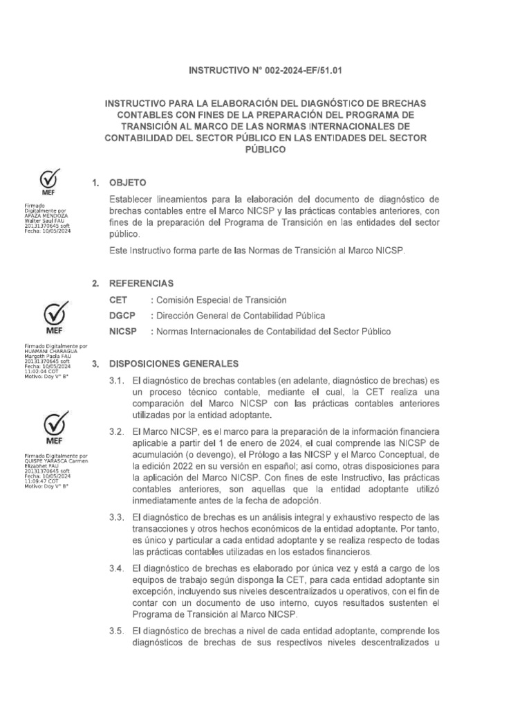 Nic - Instructivo 002-2024-Mef - 15-05-2024 | PDF
