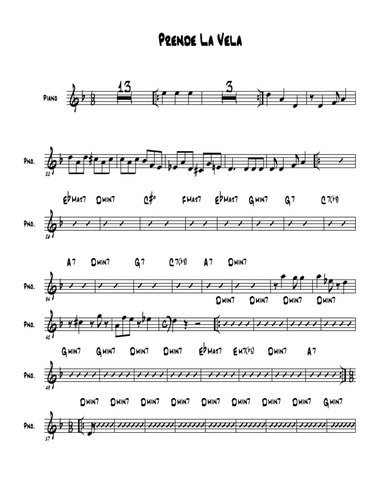 Prende La Vela Piano Pdf