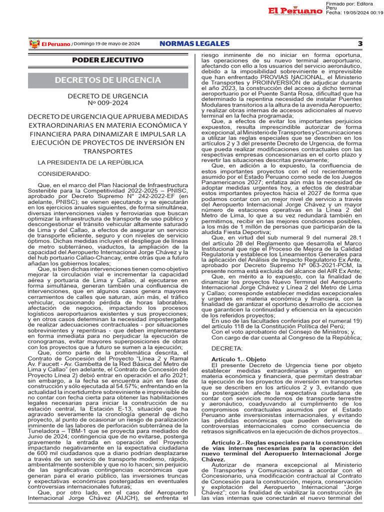 DU 009-2024-MEDIDAS FINANCIERAS_19-05-2024 | PDF