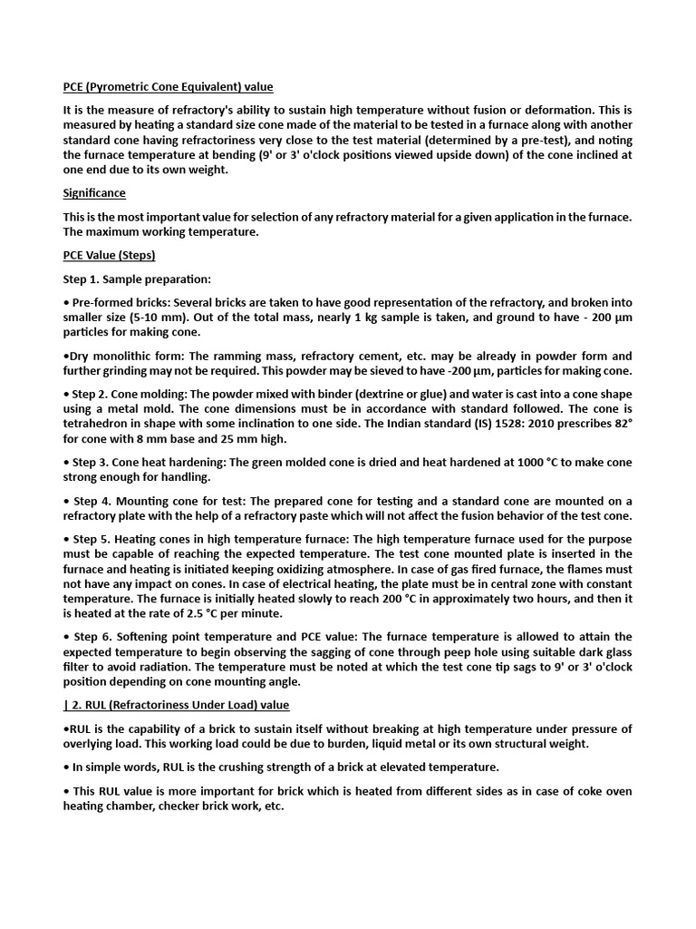 Refractory Testing Methods Overview | PDF | Refractory | Thermal Expansion