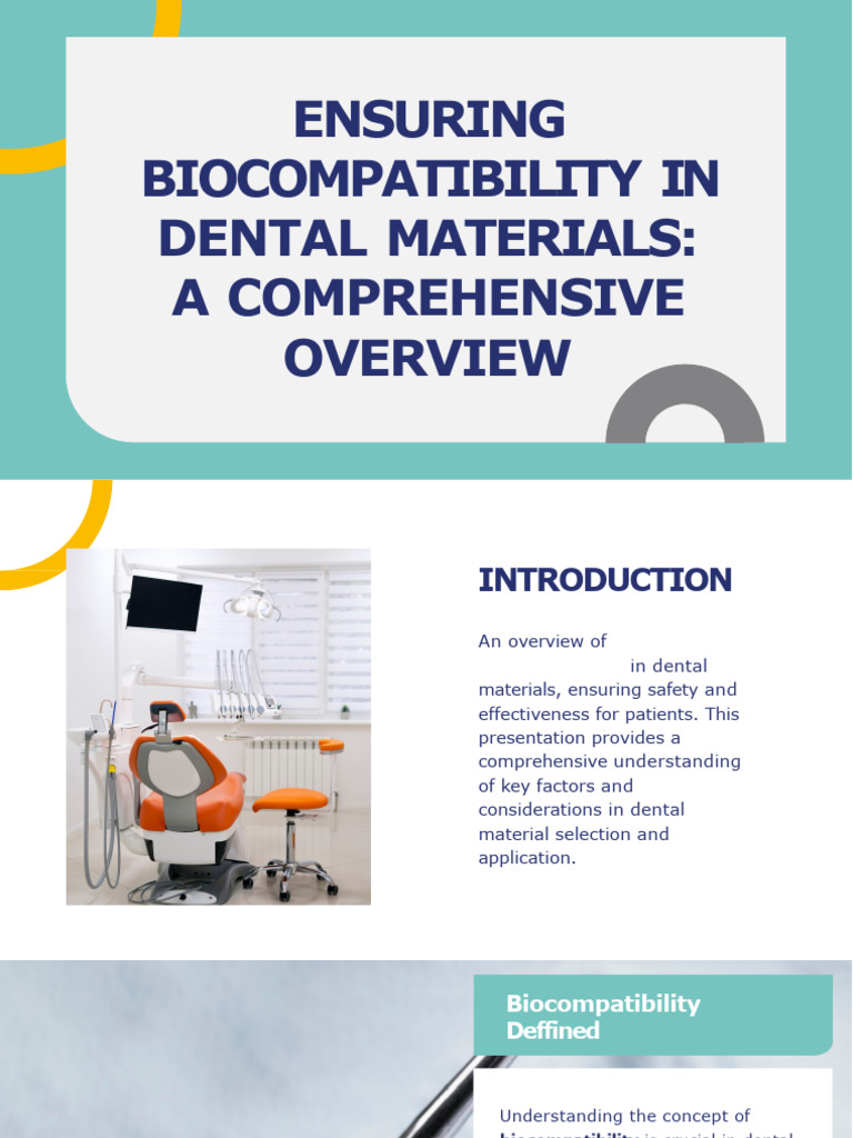 Biocompatibility of Dentalmaterials | PDF | Patient Safety | Dental ...