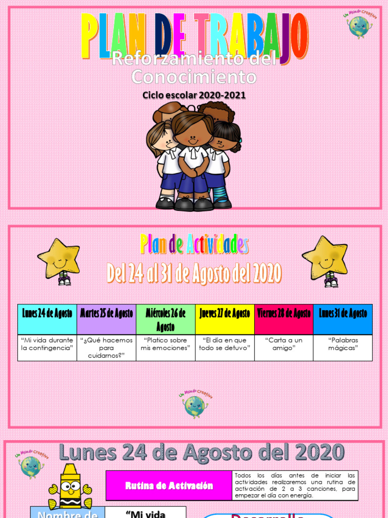 Plan de Trabajo-Agosto | PDF | Lavado de manos | Higiene