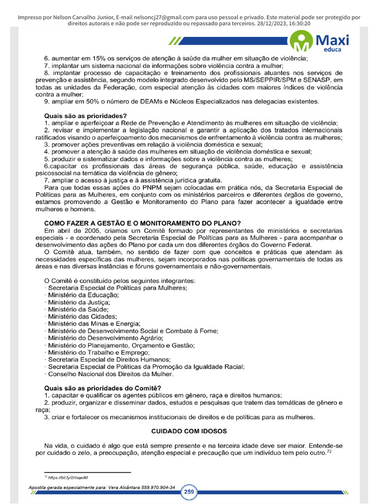 04-Apostila-Versao-Digital-Conhecimentos-Especificos-559 970 - Passei Direto-261-270 | PDF | Lei ...