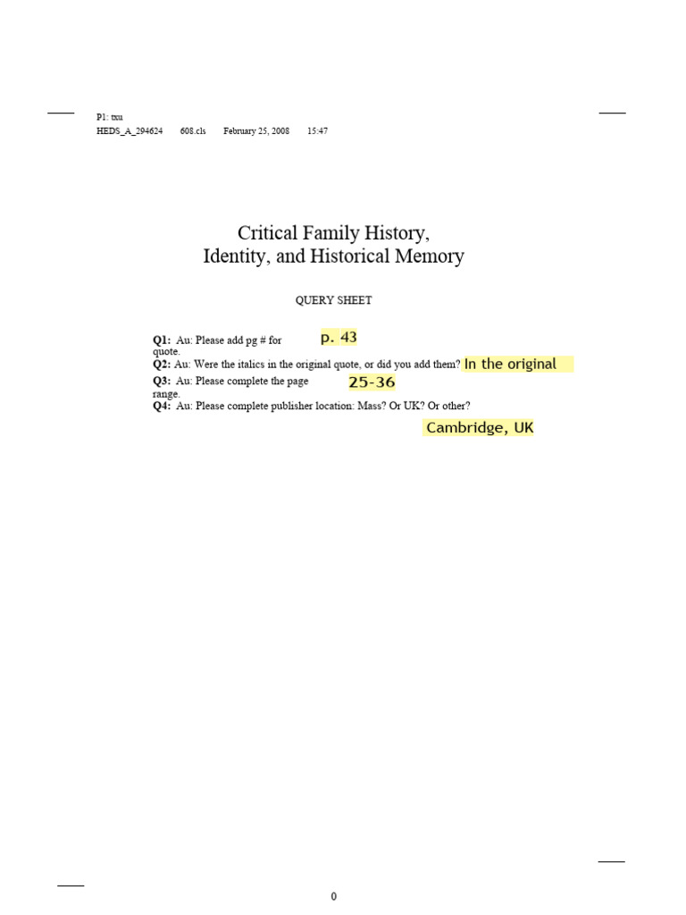 Critical Family History Identity and His | PDF | Race And Ethnicity In ...