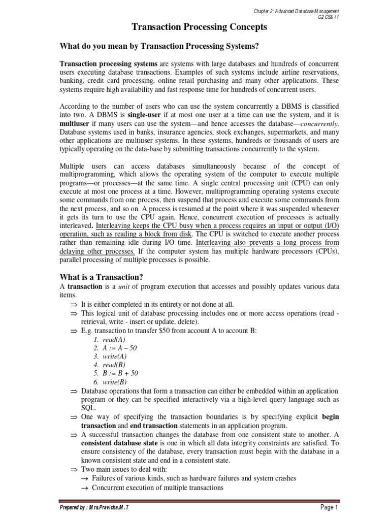 ADBMS-Chapter 2 | PDF | Database Transaction | Databases ADBMS-Chapter 2 | PDF | Database Transaction | Databases