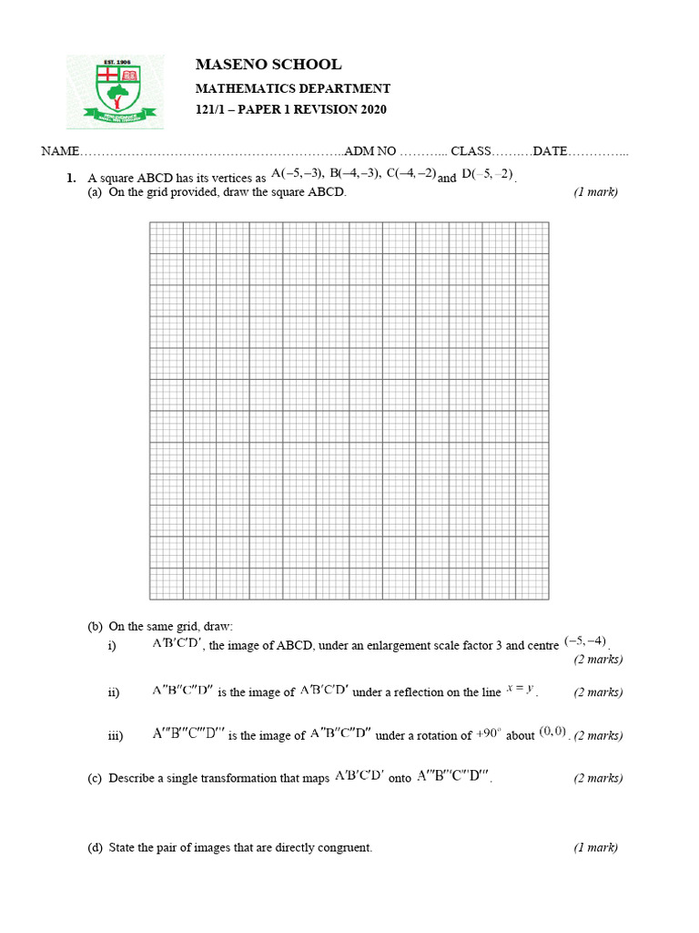 Paper 1 Section Ii Revision 2020 | PDF | Sphere | Equations