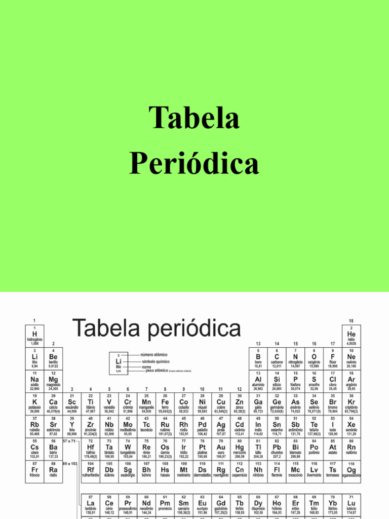 Tabela Periodica | Download grátis PDF | Tabela periódica | Metais