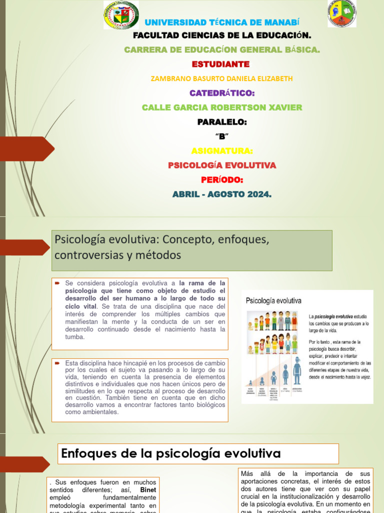 Daniela Ellizabeth Zambrano Basurto - Paralelo B | PDF | Sicología ...