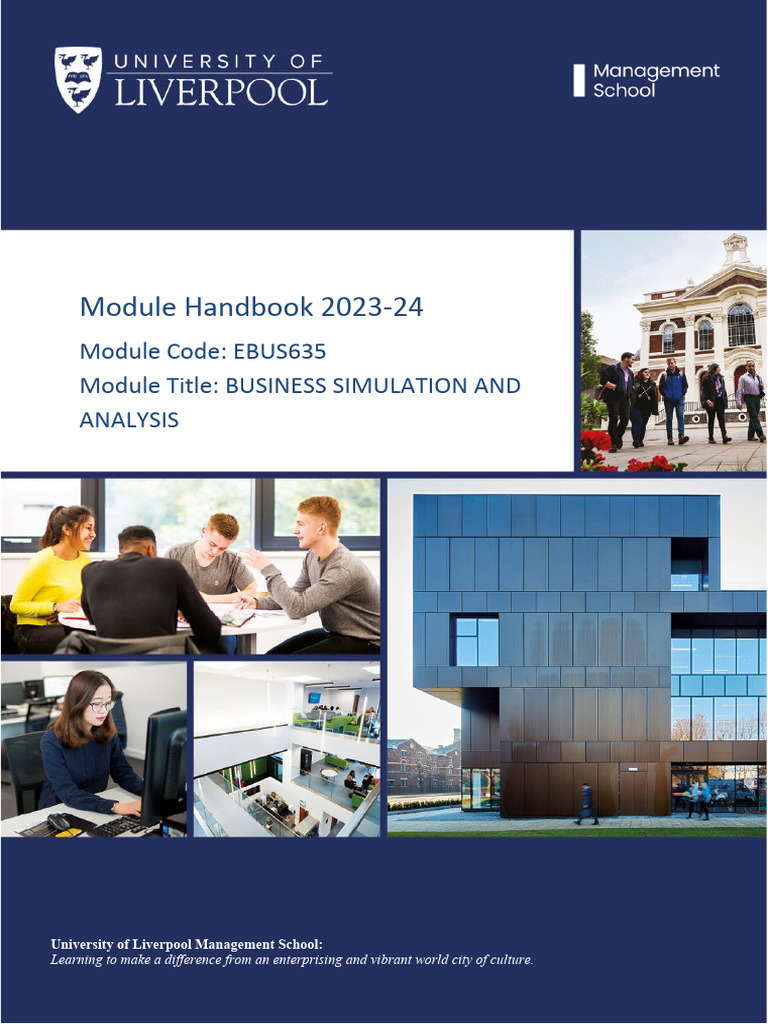 Ebus635 Business Simulation and Analysis Module Handbook 2023-24 | PDF ...