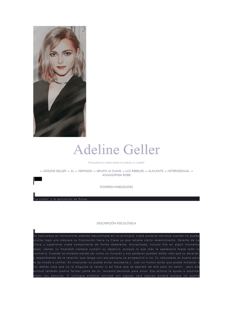 Adeline Geller | PDF | Novela negra, policíaca y suspenso | Poesía