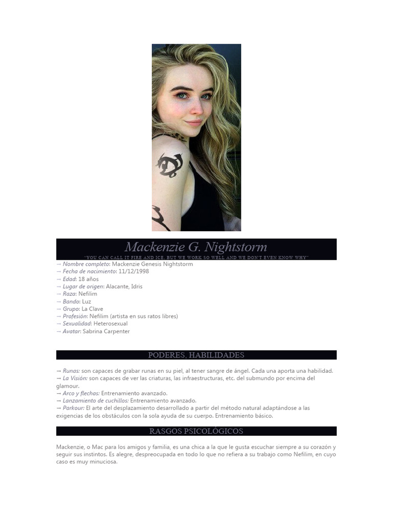 Mackenzie G. Nightstorm | PDF