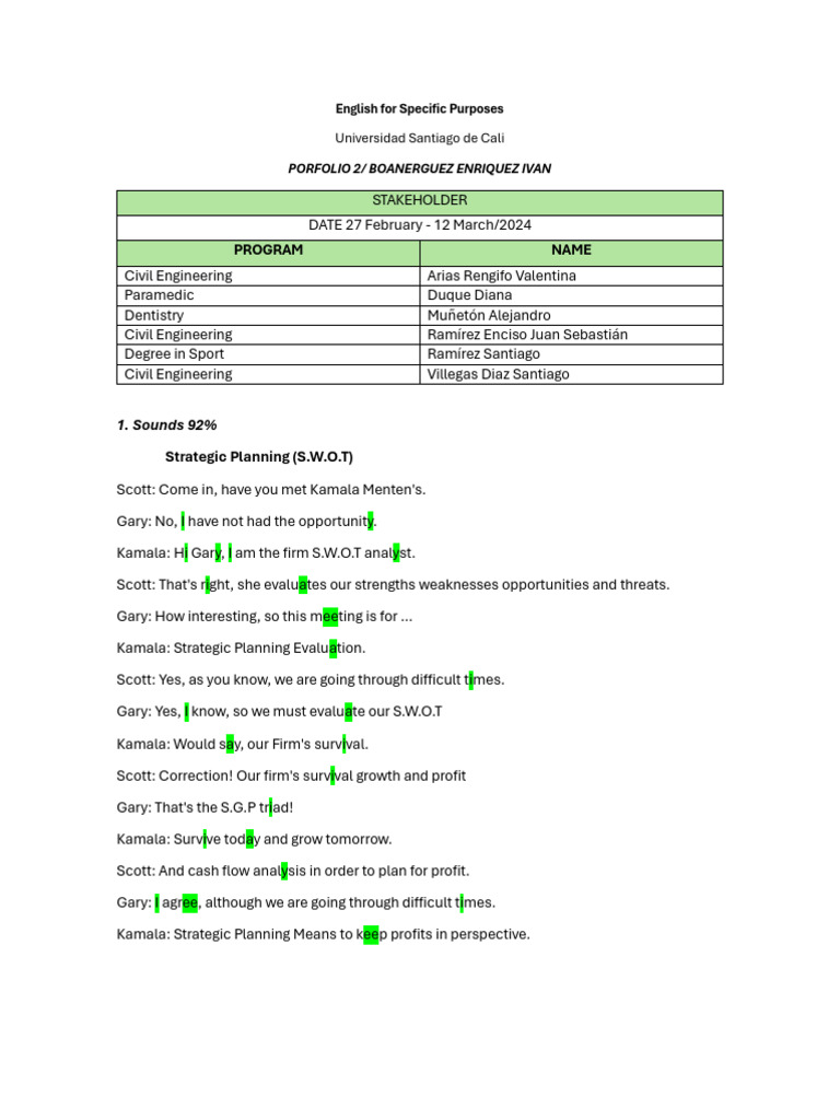 EFSP G1 (Porfolio2) | PDF | Business