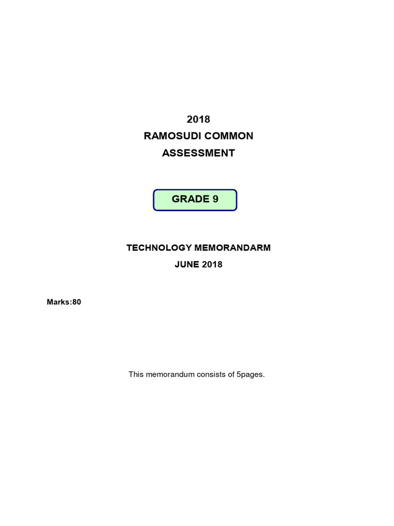 NWPA GR 9 Technology Memo 2 2018 | PDF | Gear | Mechanical Engineering