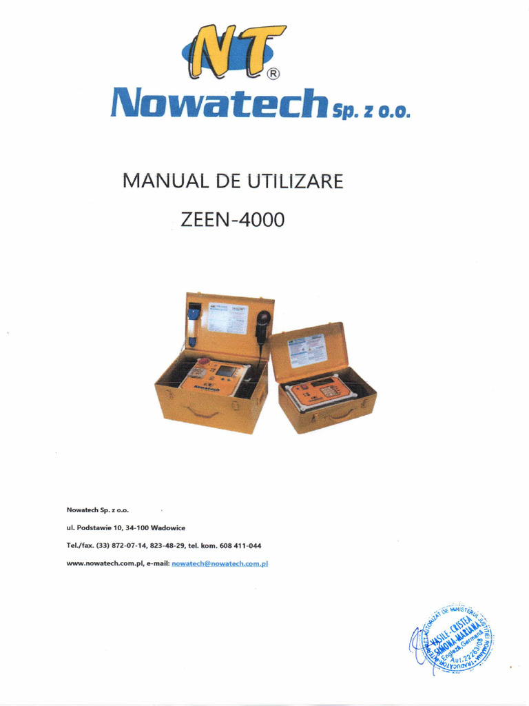 Manual de Utilizare Aparat Automat de Sudura Prin Electrofuziune ...