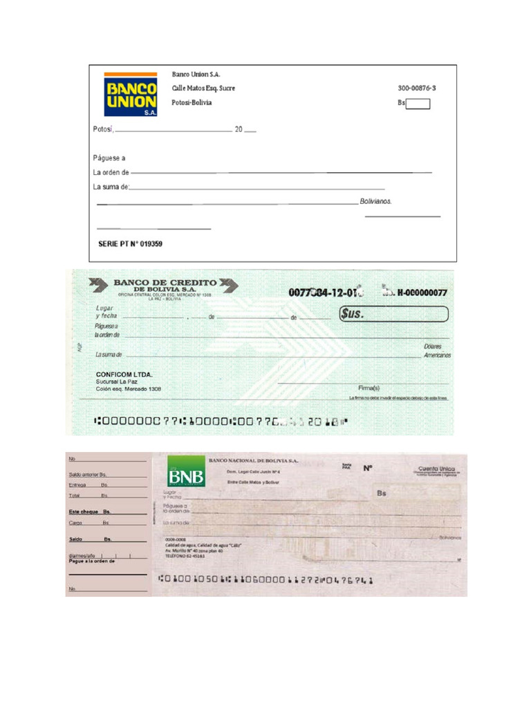 Formato de Cheque | PDF