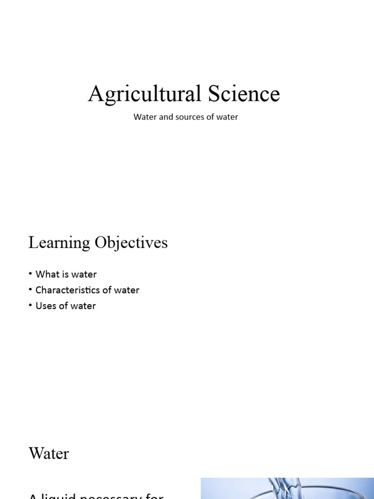 Agricultural Science Lesson 1 | PDF