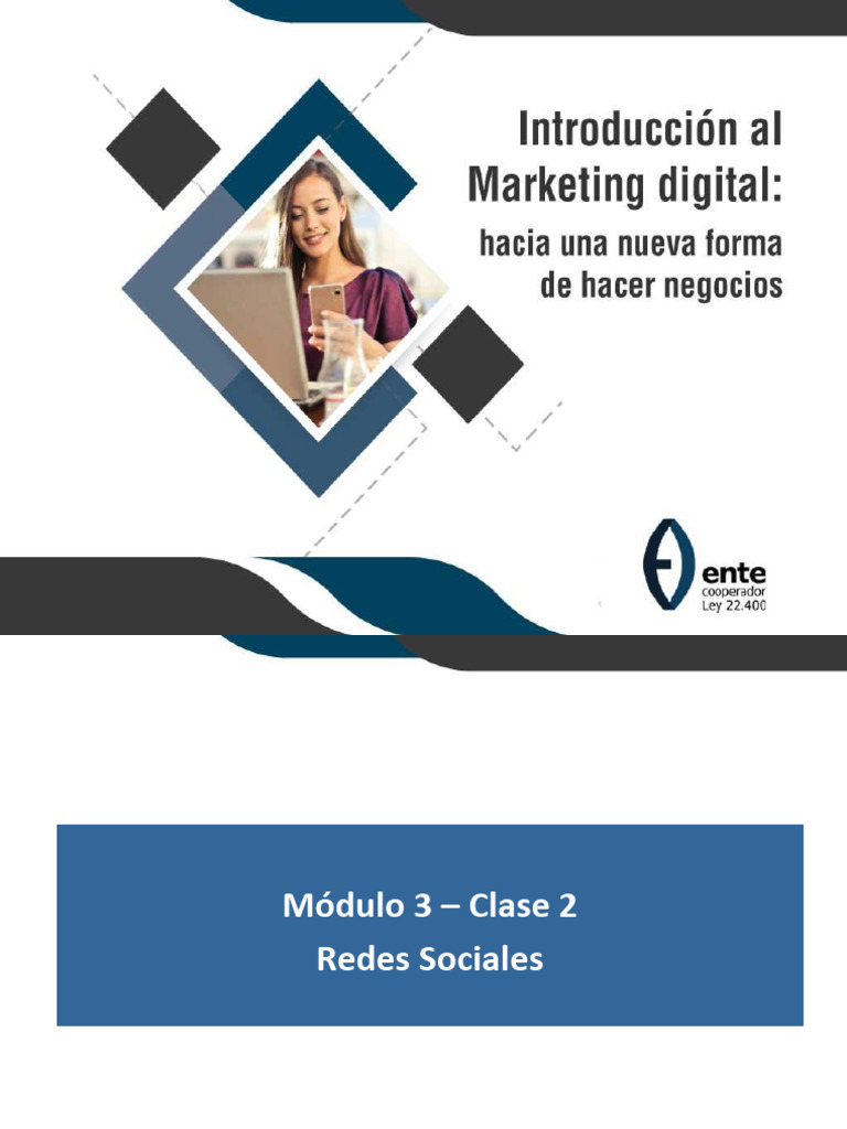 Modulo 3 - Clase 2 Redes Sociales | PDF | Facebook | Servicio de redes sociales