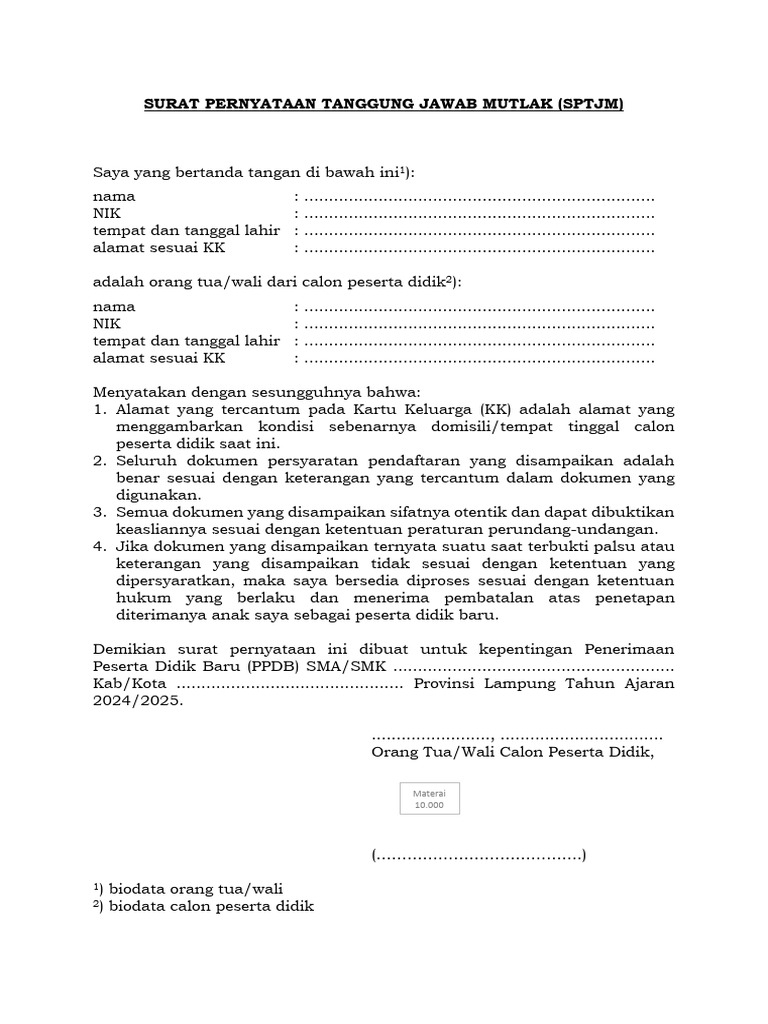 SPTJM PPDB 2024 2025 | PDF