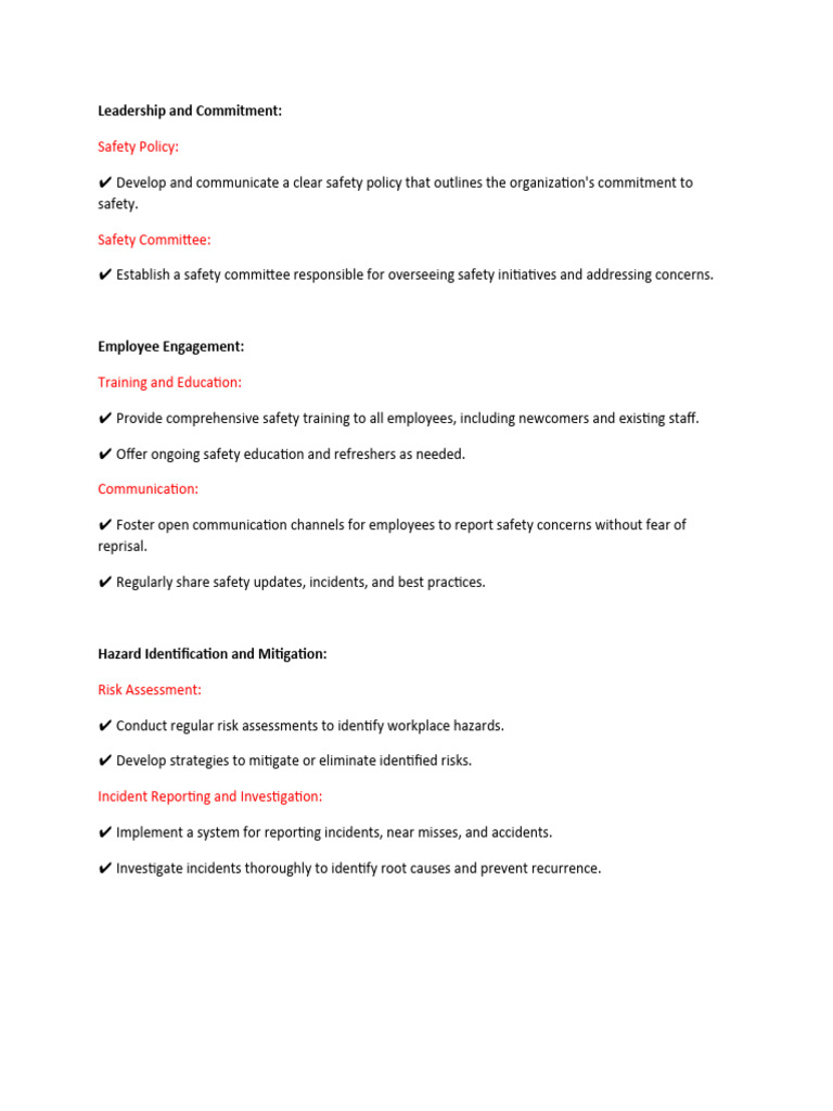 Safety Culture Checklist Eng | PDF | Business