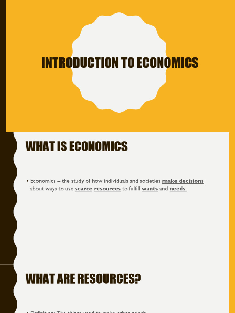 Introduction To Economic | PDF | Economics | Microeconomics