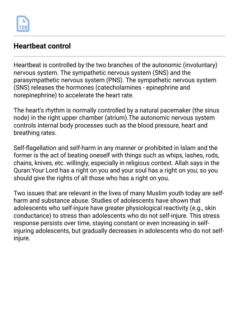 Heartbeat Control | PDF
