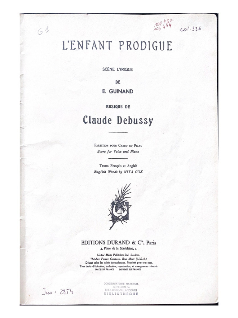 L'enfant Prodigue | PDF