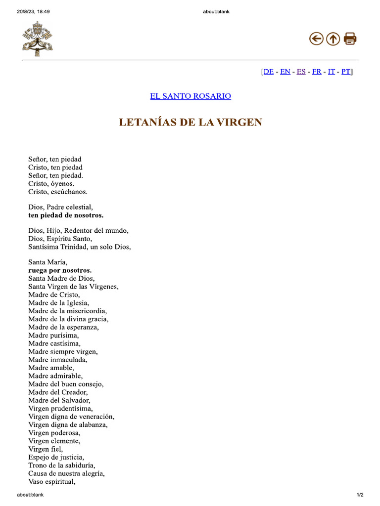 Letanias | PDF
