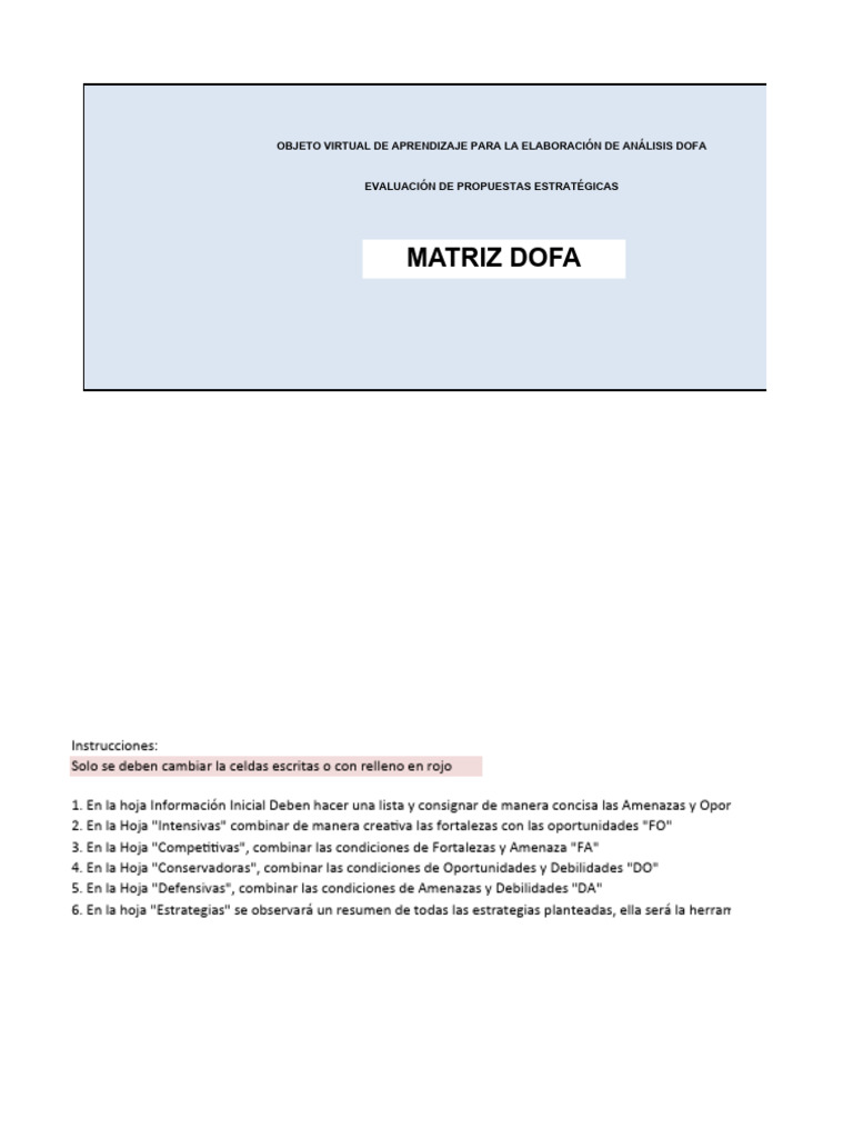 Matriz Dofa | PDF | Análisis FODA | Business