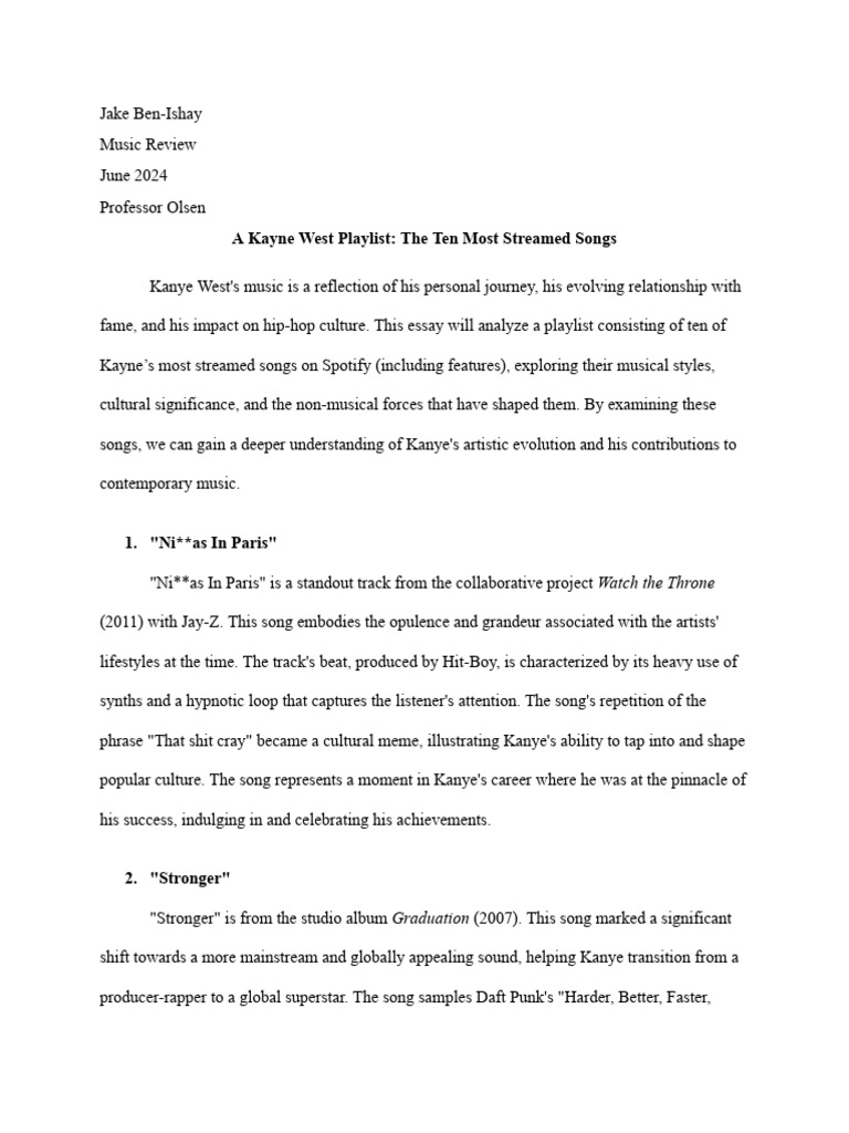 Kayne Best Music Review | PDF | Kanye West | Hip Hop Music