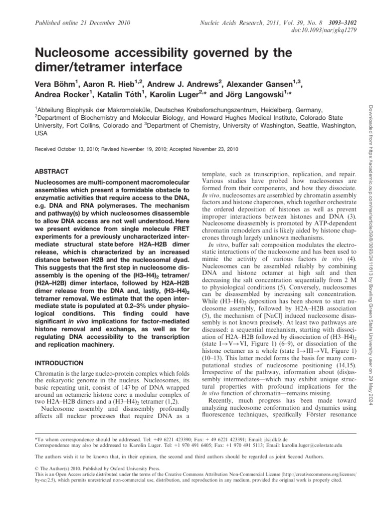 GKQ 1279 | PDF | Histone | Biology