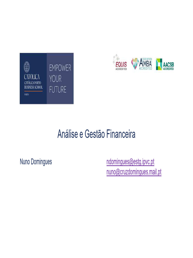 CPBS - Apresentação de Análise e Gestão FInanceira - 1º | PDF ...