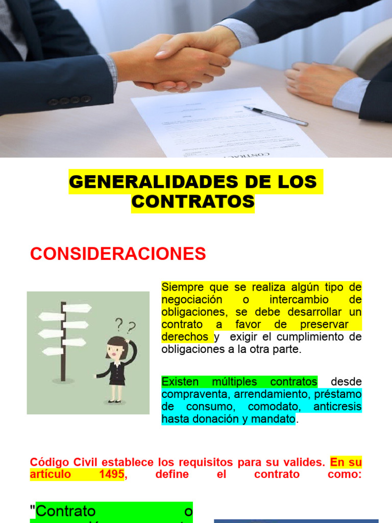 Generalidades de Los Contratos | PDF | Derecho civil (sistema legal ...