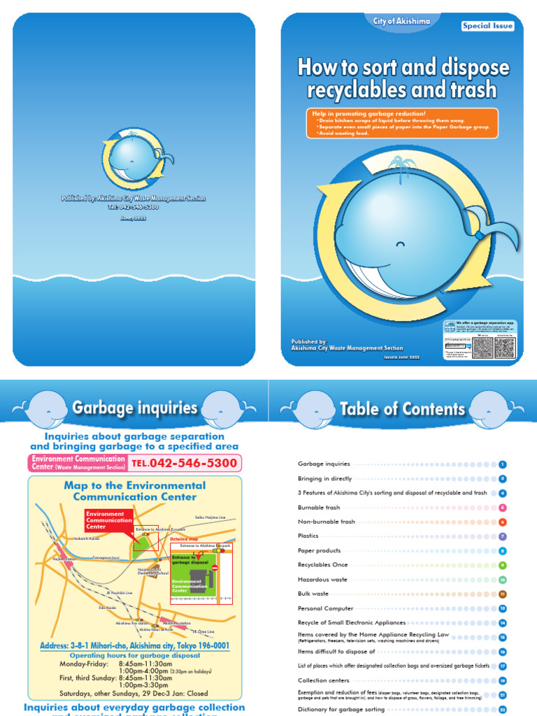 Akishima City Trash Sorting Guide | PDF | Waste | Waste Management